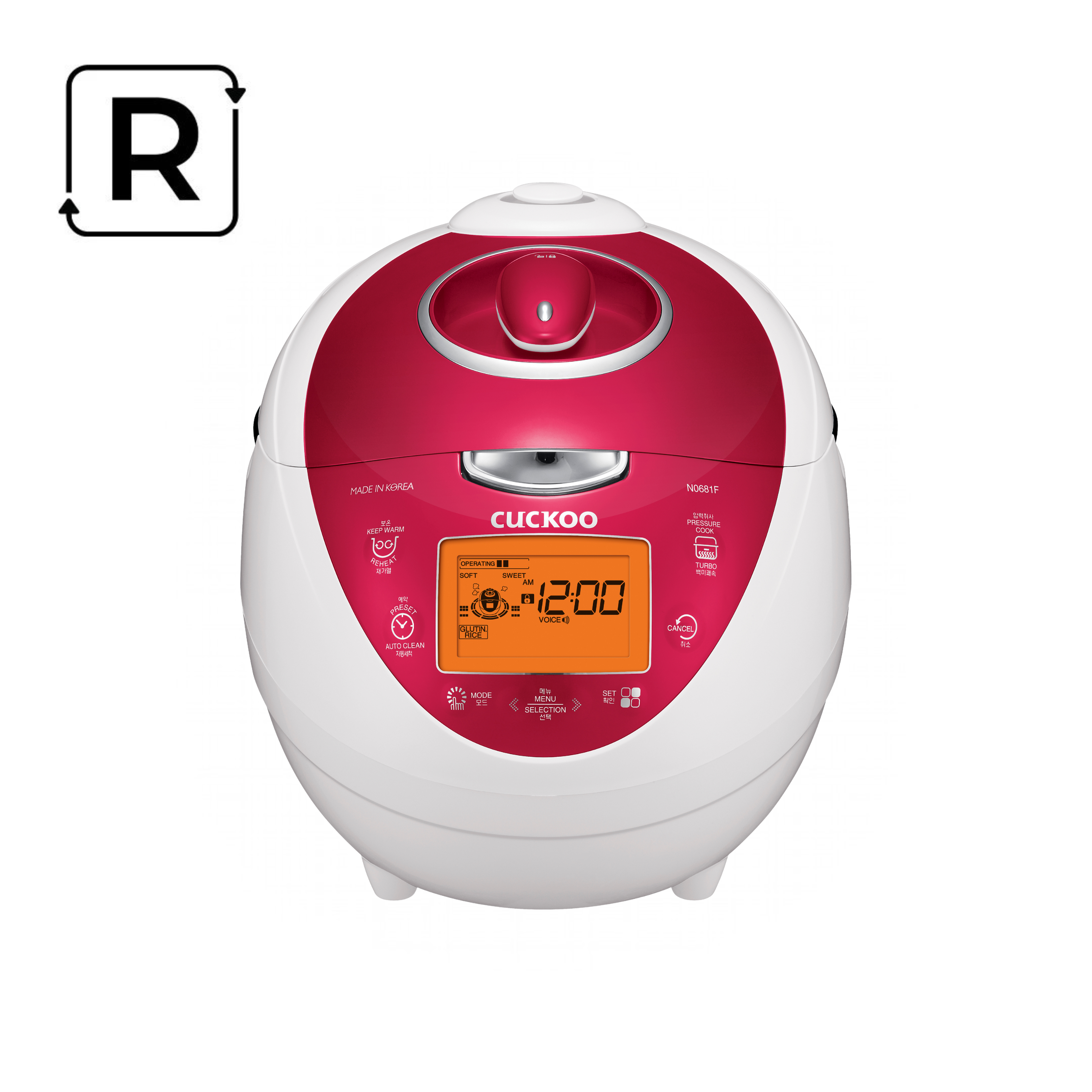 REFURBISHED_CUCKOO 6-Cup HP Pressure Rice Cooker (CRP-N0681F) – CUCKOO ...